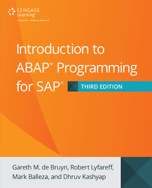 Introduction to ABAP Programming for SAP, 3rd Edition - 9781305266476 ...