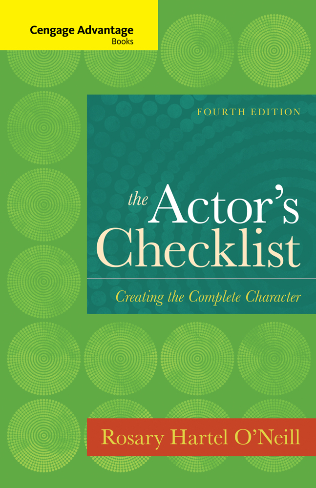 Cengage Advantage Books: The Actor's Checklist, 4th Edition - Cengage