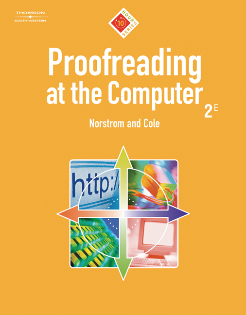 Proofreading at the Computer, 10-Hour Series, 2nd Edition - Cengage