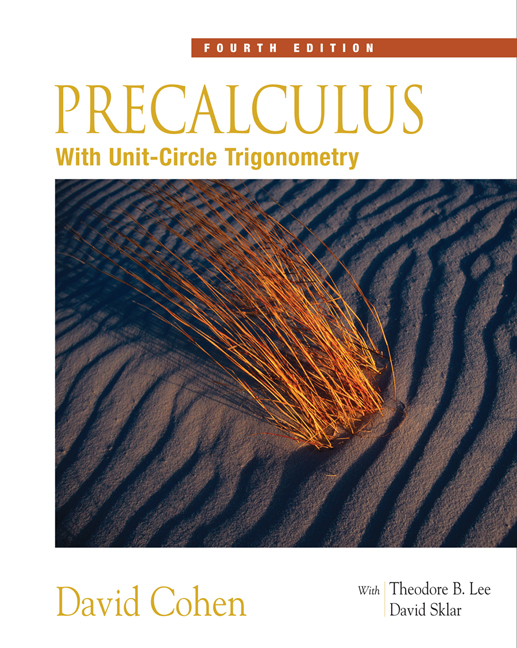 Precalculus With Unit Circle Trigonometry 4th Edition Cengage