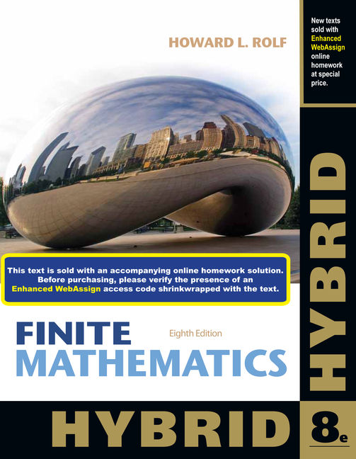 Finite Mathematics Hybrid 8th Edition Cengage