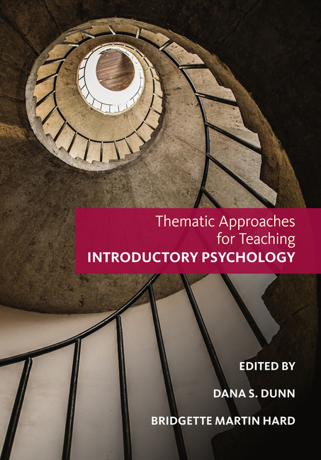Thematic Approaches For Teaching Introductory Psychology 1st Edition Cengage